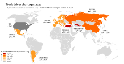 Global truck driver shortage to double by 2028, says new IRU report ...
